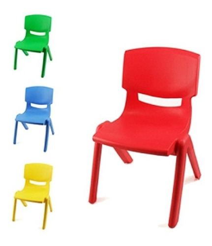 Silla Para Niños Plástico Infantil Jardín Varios Colores!!! - Popurrí